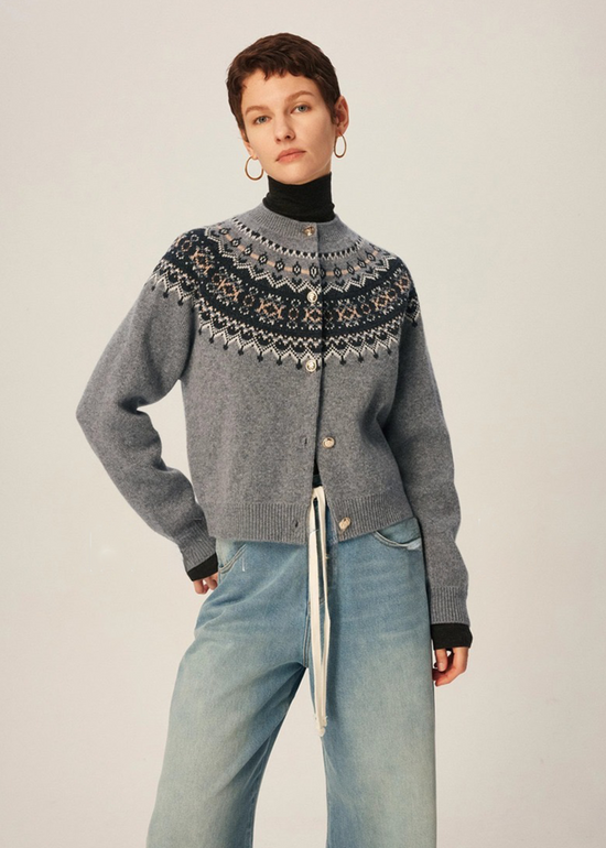 Jacquard Knit Cardigan – Juniper Theory