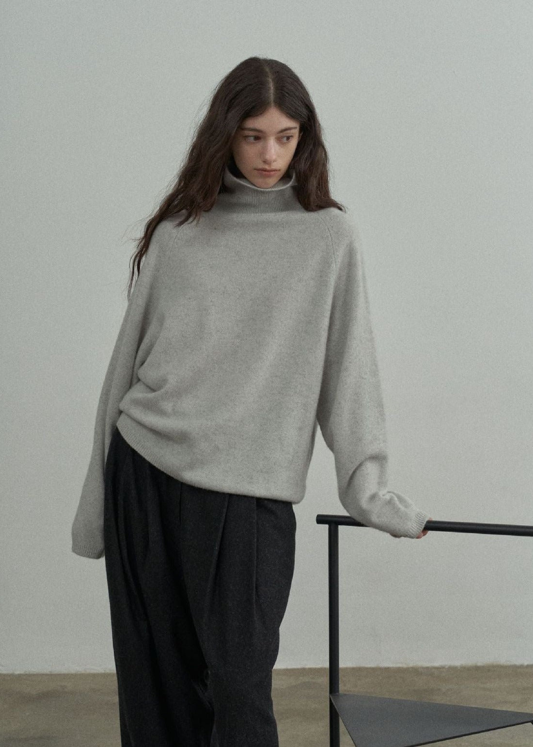 Wool Roll Neck Jumper in Grey Melange – Juniper Theory